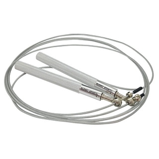 July Goods Adjustable Height Steel Jump Rope in Silver - 118"L x 0.1"W ...