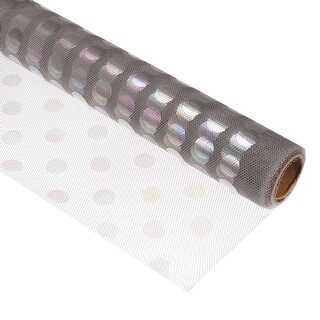 Flower Wrapping Mesh 15ft Floral Bouquet Packaging Colorful Dots Net ...