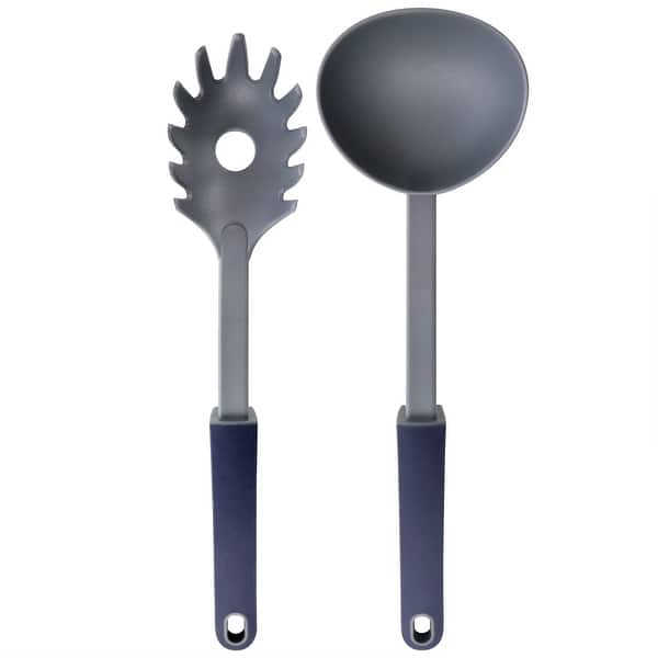 Oster Bluemarine 2 Piece Navy Blue Ladle and Pasta Server Utensil Set ...