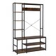 Iron Frame Wardrobe, Storage Shelves and Shoes Bench, Garment Rack ...