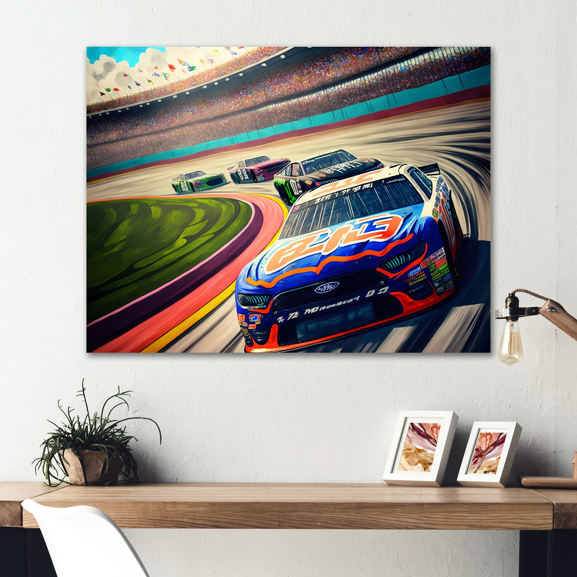 Designart 'Daytona Stock Car Racing Last Lap IV' Cars Race Car Nascar ...