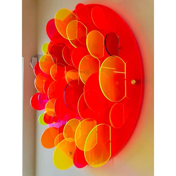 Parametric Bubbles 3D Wall Art Fluorescent Transparent Acrylic - Bed ...