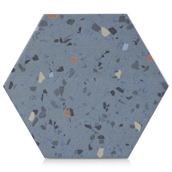 Industry Tile 8x10 Hexagon Spark Blue Porcelain Tile - Bed Bath ...