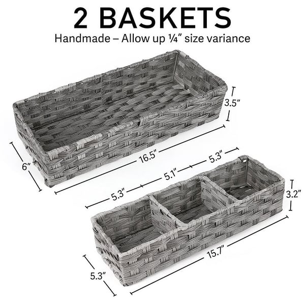 Woven Tank Topper Storage Basket Organizer - Bed Bath & Beyond - 40178563