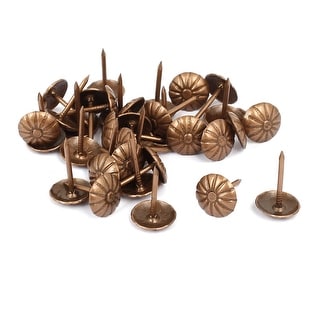 7/16" Dia Daisy Drawing Pin Upholstery Nail Tack Pushpin Copper Tone ...