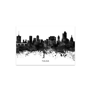 Tulsa Skyline Black & White Print On Acrylic Glass by WallDecorAddict ...