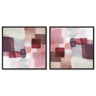 Ruby Patterns in White Set Canvas Saturaded Colors Art by Art Remedy ...