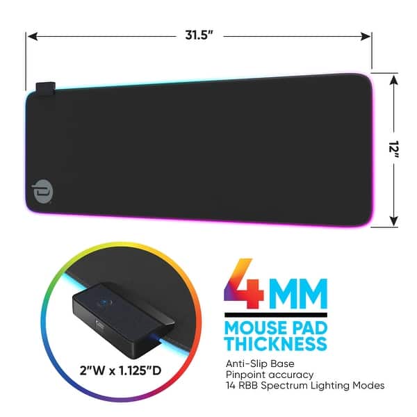 Atlantic Pro Gaming Desk with Dardashti LED Mouse Pad - Bed Bath ...