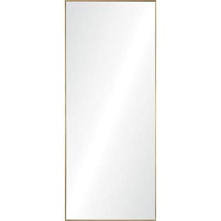72" Gold Leaf Full Length Framed Rectangular Wall Mirror - Bed Bath ...