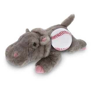 DolliBu Soft Huggable Hippo Stuffed Animal with Baseball Plush - 11.5 ...