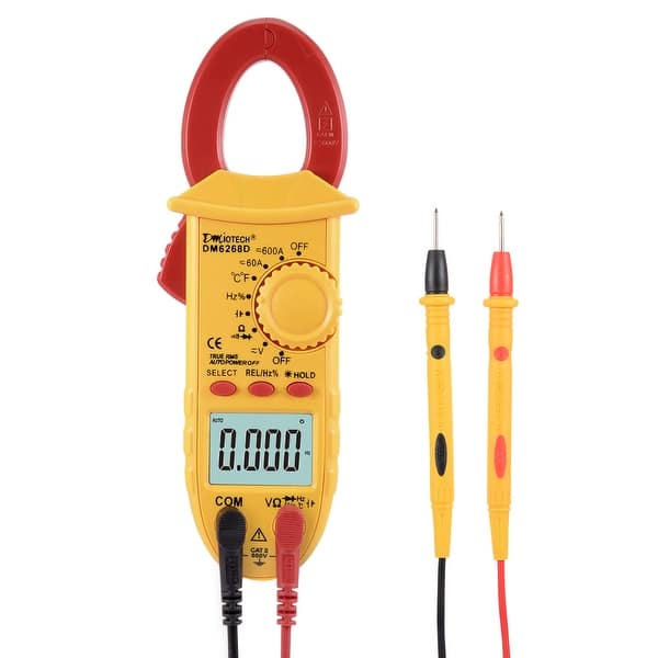 Mini Multimeter AC DC Ammeter Voltage ACV DCV Capacitance Clamp Meter ...