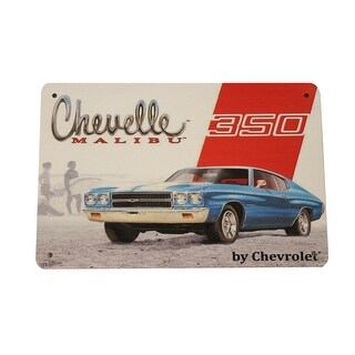 Chevelle Malibu 350 Metal Tin Sign 8" x 12" - 8" x 12" - Bed Bath ...