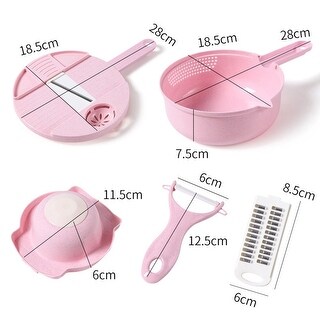 1 Set Manual Detachable Vegetable Chopper Abs Bailer Colander Food ...