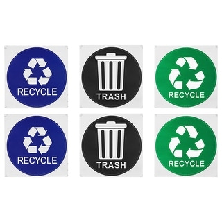 Trash Recycle Sign Decals Recycling Trash Can Label for Waste ...
