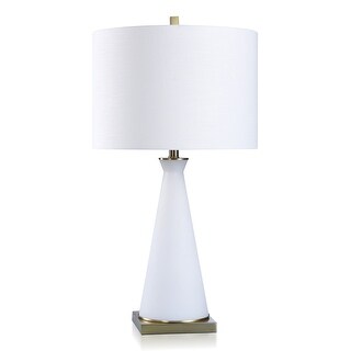 Dann Foley - Lifestyle Table Lamp - Antique Brass Finish - White Finish ...