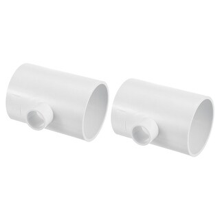 2 1/2" x 3/4" 3 Way Tee Pipe Fittings UPVC, 2 Pack Joint Coupling Pipe ...