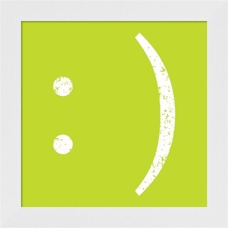 Veruca Salt 'Lime Smiley' Framed Art - Bed Bath & Beyond - 33533189