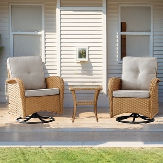 Patio Wicker Chairs Swivel Rocker Chair - Yellow - Bed Bath & Beyond ...