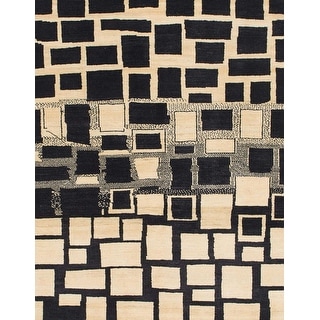 Ahgly Company Machine Washable Abstract Charcoal Black Area Rugs - Bed ...