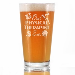 Best Physical Therapist - Beer Pint Glass - Physical Therapy Gifts - 16 ...