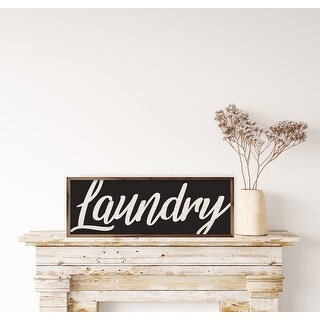 Laundry Script Black - Bed Bath & Beyond - 42708673
