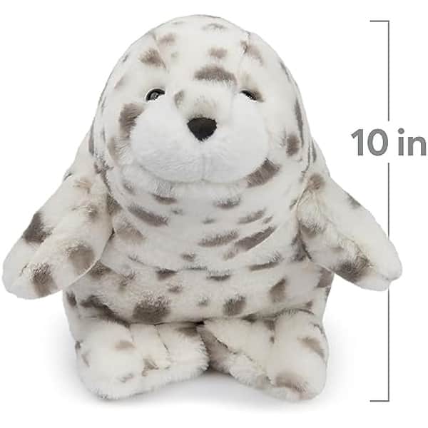 Gund Nuri Leopard Seal Plush, Stuffed Animal for Ages 1 and Up, White ...