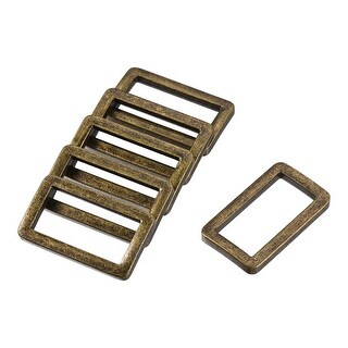 Metal Rectangle Ring Buckles 25.7x12.5mm for Belts Bronze Tone 6pcs ...