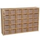 Contender Kids 30 Cubby Shelf Organizer With Transculent Bins, Wooden ...