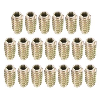 Threaded Insert Nuts Hex-Flush M6 Internal Threads 25mm Length 20pcs ...