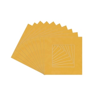 20x20 Mat for 12x12 Photo - Sunrise Yellow Suede Matboard for Frames ...