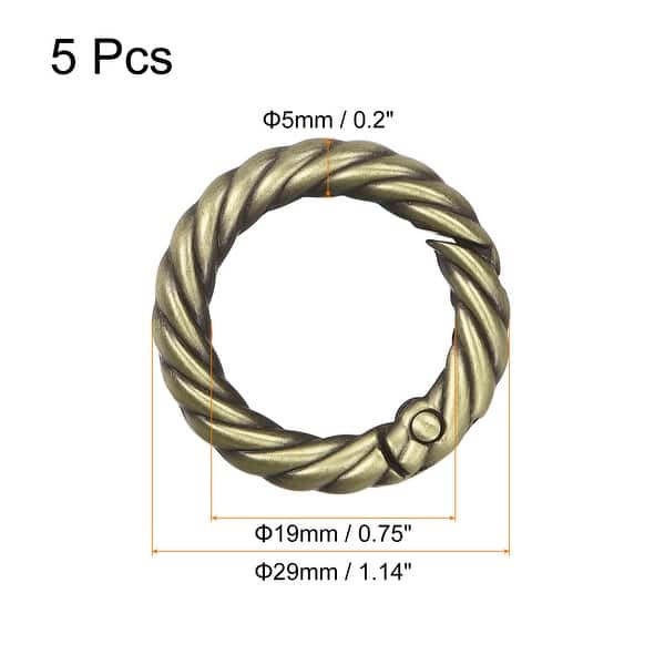 Purse Strap Rings, 5Pcs 29mm O Ring Metal Spring Snap Buckle for DIY ...