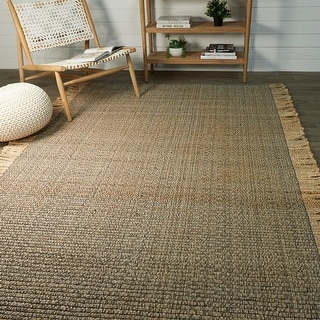 Blue and Cream Braided Jute Area Rug - Bed Bath & Beyond - 34990247