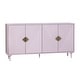 Four Door Wooden Sideboard with Gold Accents, Lilac Purple - 72" - Bed ...