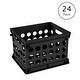 Sterilite Stackable Storage Organizer Mini Crate Set w/ Handles, Black ...