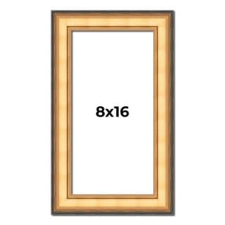 8x16 Frame Gold Plein Aire Solid Wood Picture Frame Width 2 Inches ...