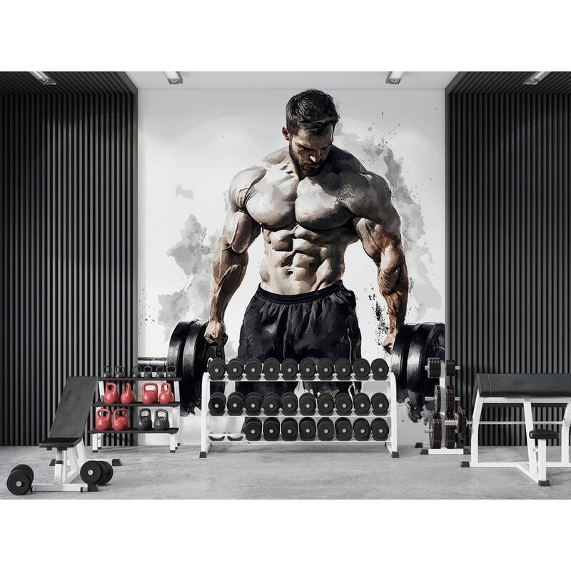 Personalized Gym Wallpaper / Custom Name Fitness Wall Mural - Overstock ...