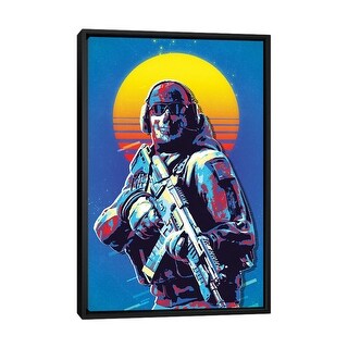 iCanvas "Cod Soldier Retro" by Durro Art Framed Canvas Print - Bed Bath ...