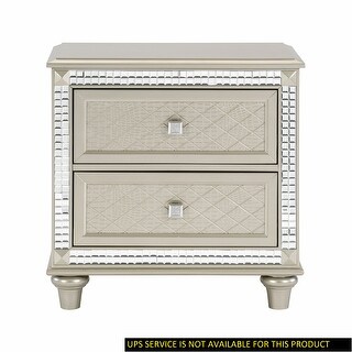 Glamorous Style Bedroom Furniture 1pc Nightstand of 2x Drawers ...