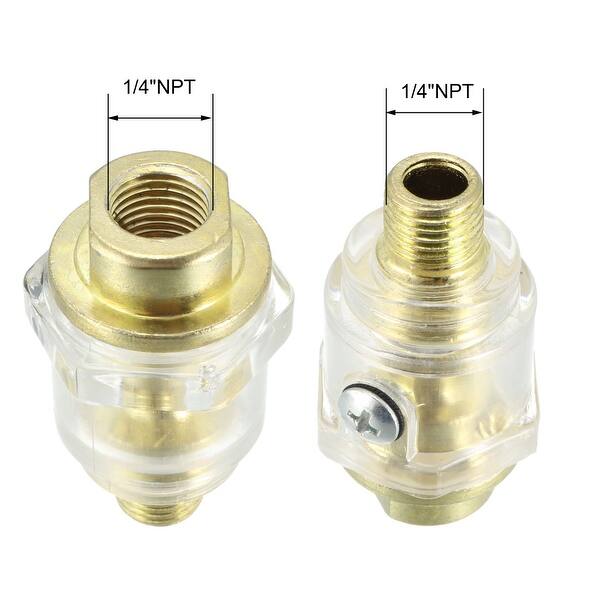 Oiler Lubricator,Automatic Mini In-line Air Tool Oiler,1/4"NPT Pack of ...