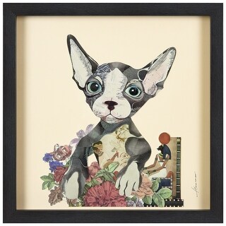Empire Art "Sphynx" Alex Zeng's dimensional collage, under glass & a ...