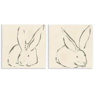 Stupell Minimalist Resting Rabbit Line Drawing Wall Plaque Art Design ...
