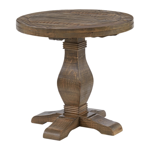 Martin Svensson Home Napa Round End Table White Stain and Reclaimed Natural