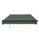 ALEKO Retractable Home Patio 10 x 8 feet Awning Green Canopy Black ...