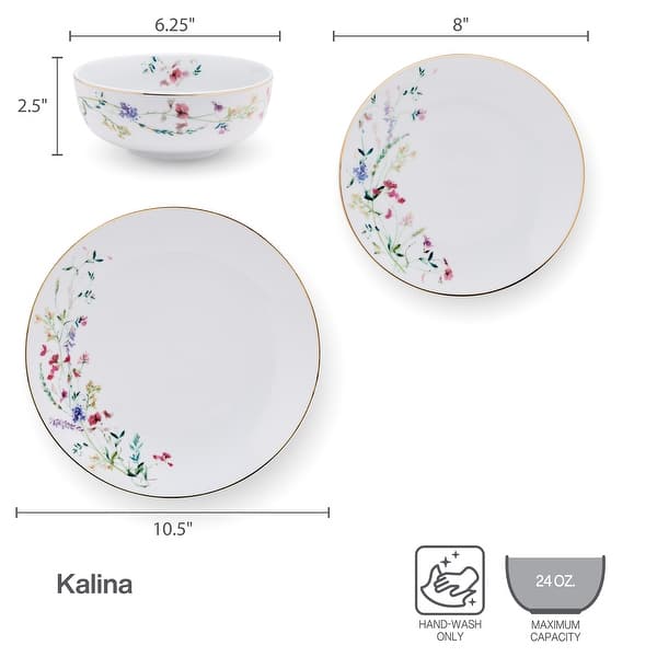 Mikasa Kalina 24-Piece Dinnerware Set, Service for 8 - Bed Bath ...