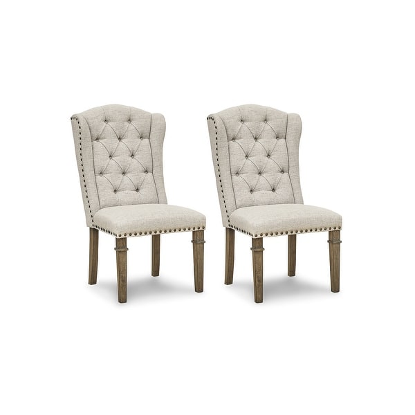 Signature Design by Ashley Markenburg Brown/Beige Upholstered Dining ...