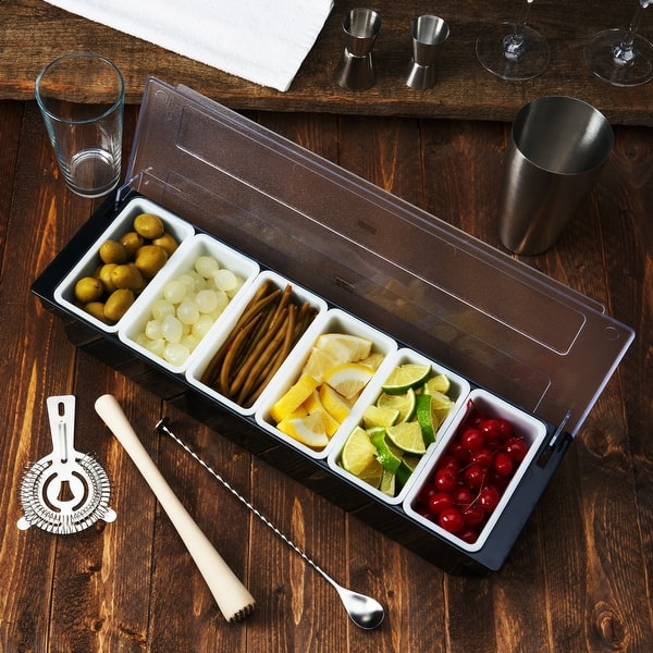 Garnish Caddy by True - Black - 3.5" x 19.5" - Bed Bath & Beyond - 34771844