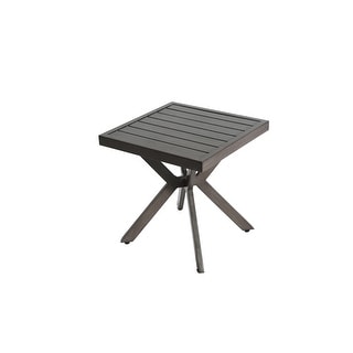 Outdoor Aluminum Waterproof RustProof Square Side End Table - Bed Bath ...