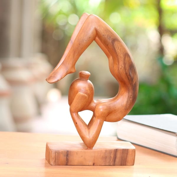 Novica Handmade Sayanasana Pose Wood Sculpture - Bed Bath & Beyond ...