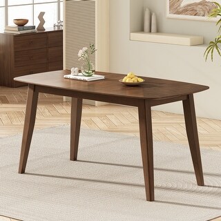 Stylish Wood Dining Table with Rounded Corners and Gorgeous Finish ...