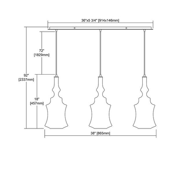 Alora 3-Light Linear Mini Pendant Fixture in Chrome with Champagne ...